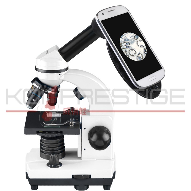 Microscope Bresser complet avec adaptateur smartphone pour carpe koi