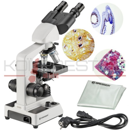 Microscope binoculaire BRESSER Bino 40-1000x pour frottis de carpe koï
